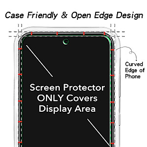 KATIN [2-Pack] Screen Protector Designed for Samsung Galaxy A54 5G Tempered Glass, Anti Scratch, Bubble Free, HD Clear, Case Friendly
