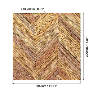 uxcell Peel and Stick Floor Wall Tiles Sticker, 10Pcs 12"x12" Self-Adhesive Wood Grain Floor Stickers Matte Frosted Flooring Tiles for Kitchen Bathroom and Home Decor, Yellow