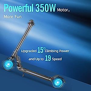 VOBETSCOOTER Electric Scooter,350W Motor,8.5" Solid Tires, 19 Miles Range, 19Mph Folding Commuter Electric Scooter for Adults