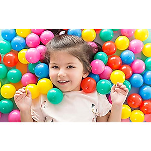 YUFER Soft Plastic Ball Pit Balls for Kids - 500pcs - Ideal for Baby & Toddler Ball Pits, Play Tents, Pool Water Toys, Parties, Photo Booth Props, and Decorations