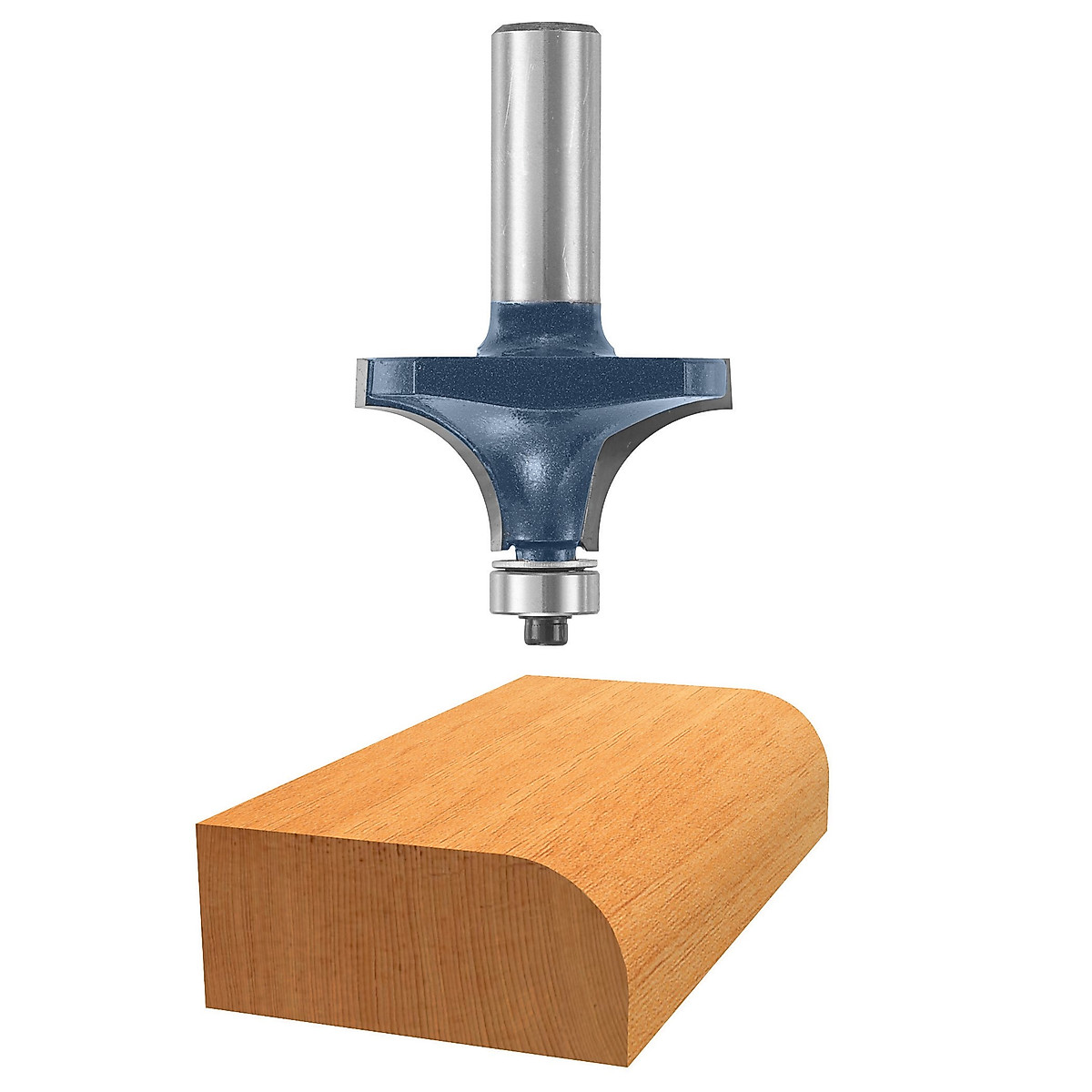 BOSCH 85434M 2-Inch Diameter 3/4-Inch Cut Carbide Tipped Roundover Router Bit 1/2-Inch Shank With Ball Bearing