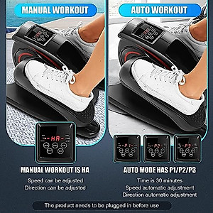 ANCHEER Under Desk Elliptical Machine, Leg Exercise Pro Machine Pedal Exerciser for Seniors as Seen on TV Portable Leg Exerciser While Sitting with Massage Pedal (Black)