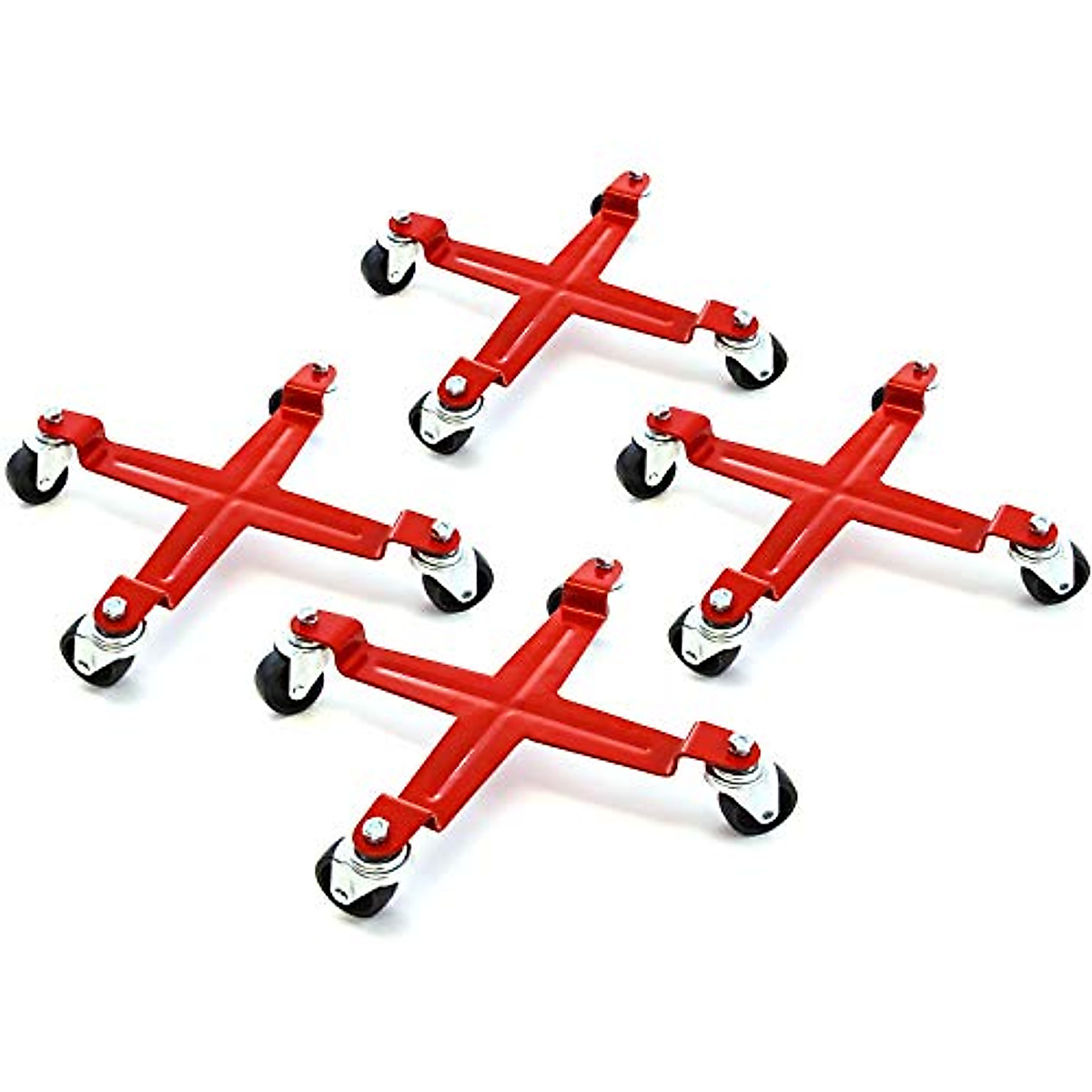 4 Steel Heavy Duty 5 Gallon Drum Bucket Dolly Dollies Steel Frame Easy Push Roll Swivel Casters