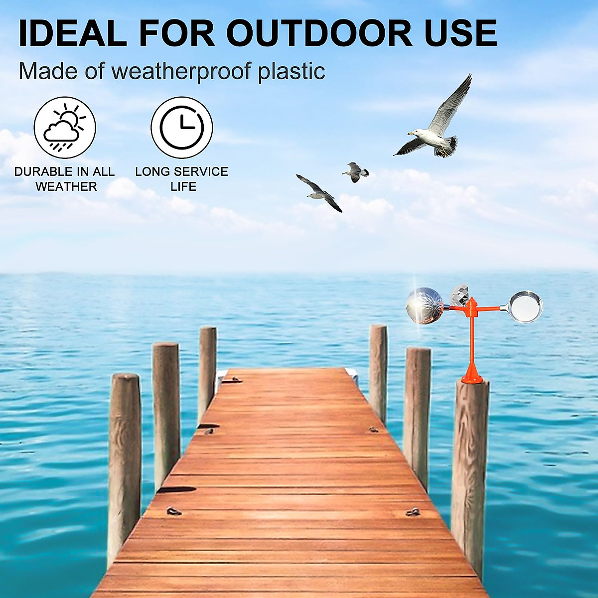 Bird Reflective Spinning Deterrent Devices for Outside Keep Birds Away Pigeon Woodpeckers Deterrent for Garden Roofs