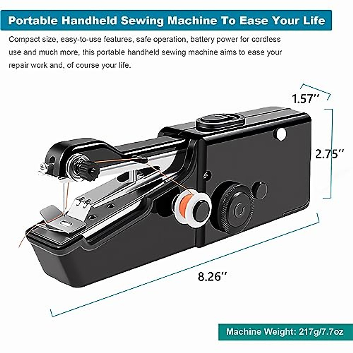 Handheld Sewing Machine,Mini Sewing Machine for Beginners and Adults Quick Stitching,Portable Sewing Machine with Sewing Supplies Suitable for Home,Travel,DIY