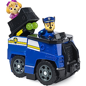 Paw Patrol, Chase Split-Second 2-in-1 Transforming Police Cruiser Vehicle with 2 Collectible Figures