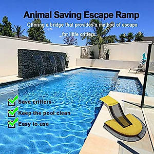 Pool Animal Escape Ramp,2 Pack Green Frog Saver for Critters, Pool Pad for Toads, Mice, Birds to Escape