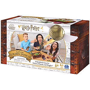 Harry Potter Catch The Golden Snitch, A Quidditch Board Game for Witches, Wizards and Muggles, Family Game Ages 8 & up