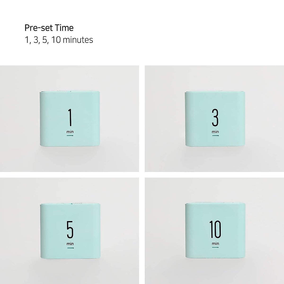 mooas Multi Cube Timer Violet(5,10,20,30 Minutes) & Mint (1,3,5,10 Minutes) Bundle,Clock & Alarm, Time Management, Time for Studying, Cooking and Workout, Kids Timer