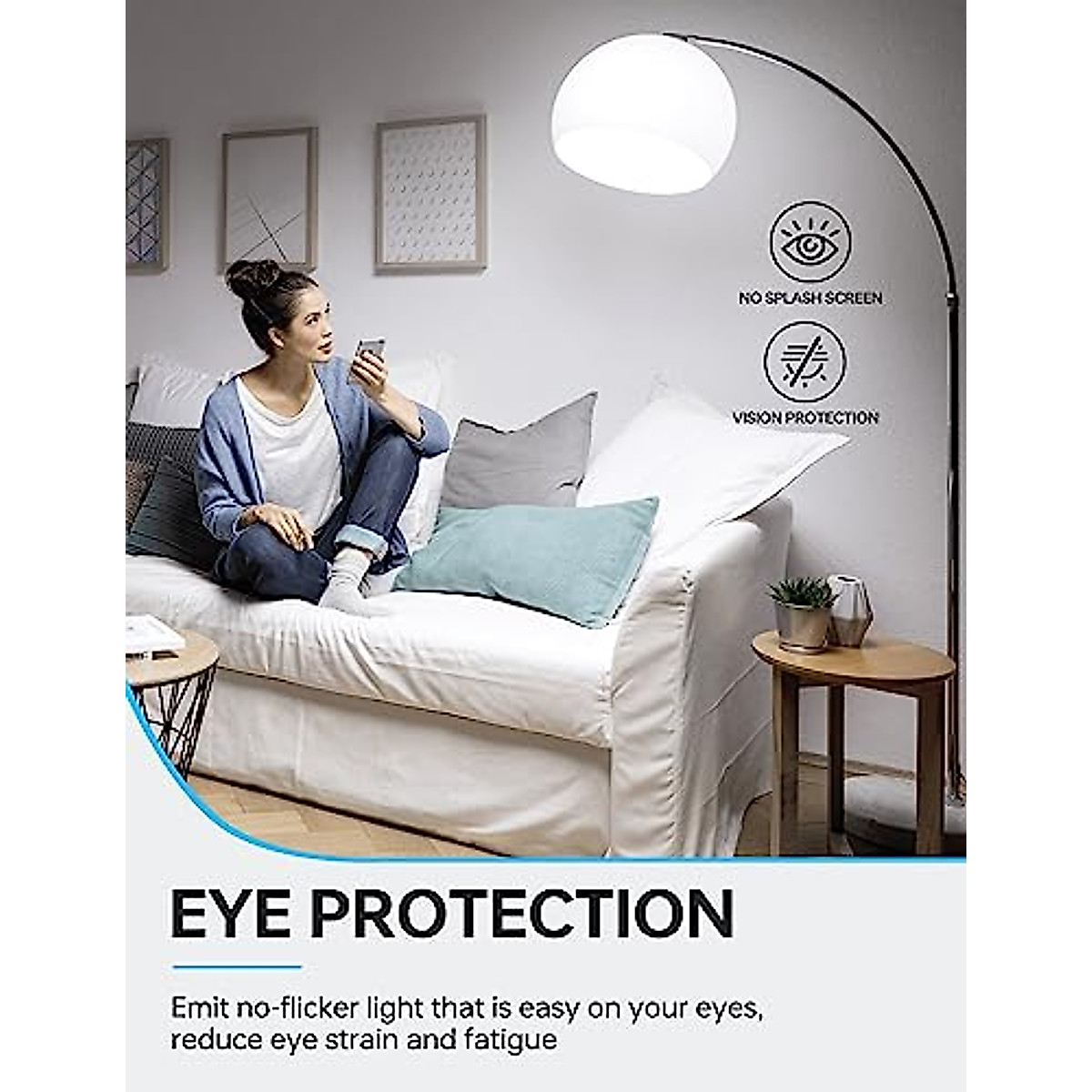 KINDEEP 3 Way LED Light Bulbs 50 100 150 Watt Equivalent, Three Way A21 LED Bulbs, E26 Base, Daylight White 5000K, 500 1600 2200LM for Home Reading, Desk Lamp, Table Lamp, 2 Pack