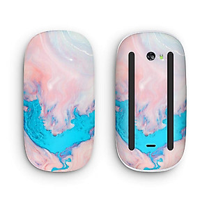 Design Skinz Marbleized Pink and Blue Paradise V322 Vinyl Decal Compatible with The Apple Magic Mouse 2 (Wireless, Rechargable) with Multi-Touch Surface