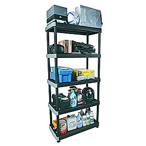 Rimax 9494 5 Shelf Storage Rack, Black