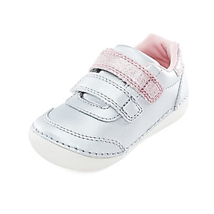 Stride Rite Baby Soft Motion Kennedy Sneaker, Silver Multi, 3.5 US Unisex Infant