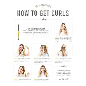 Drybar The 3 Day Bender Rotating Curling Iron | for Perfect Curls or Waves (1.25 in)