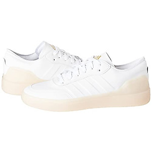 adidas Women's Court Revival Sneaker, White/White/Gold Metallic, 7.5