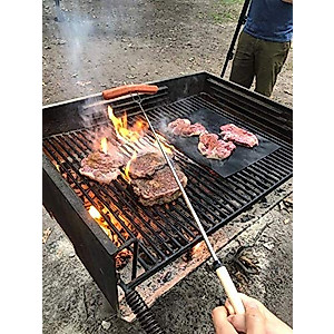 Amestar 12 Pack Marshmallow Roasting Sticks Telescoping Rotating Smores Skewers Hot Dog - 32 inches -Extendable Smores Sticks Forks for fire Pit, Campfire, Camping, Bonfire and Grill