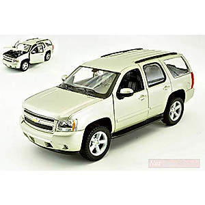 Scale Model Compatible with Chevrolet Tahoe 2008 Silver 1:24-27 WELLY WE22509GD