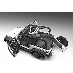 Bedrug - Jeep Bedtred | 2007 - 2010 Jeep Wrangler JK 2 Door, Cargo Liner w/ Tailgate & Tub Liner | Grey - 5 pc. | BTJK07R2