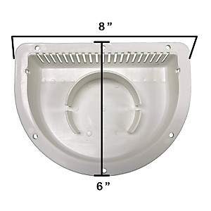 Class A Customs | RV ATV Cycle Truck Cargo Work Trailer Half-Moon Side Air Vents | Two Pack | White