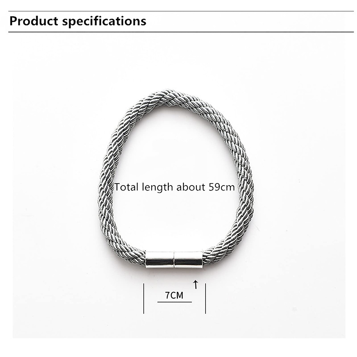 Cheeroyal Strong Magnetic Curtain Tiebacks Modern Simple Style Drape Tie Backs Convenient Decorative Weave Rope Curtain Holdback for Home&Office Window Drapery (Pink)