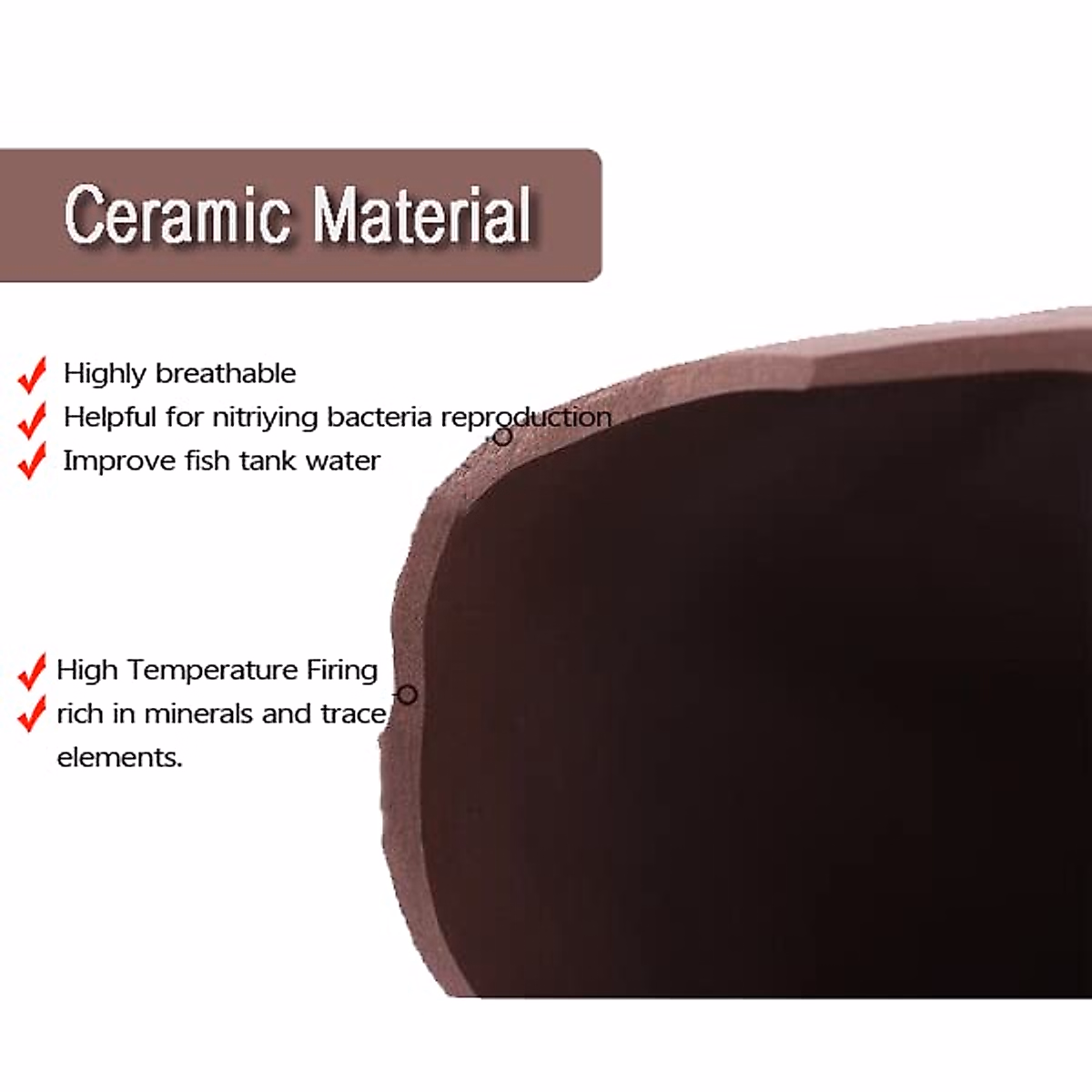 OrgMemory Ceramic Shelters, 4 pcs, Fish Tank Accessories Cave Décor, Small Fish House, Aquarium Hideout, Swim Holes Aquatic, Aquarium Cave for Freshwater and Saltwater Fish Tank (hemispherical)