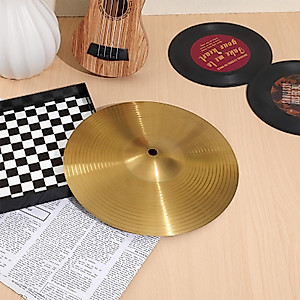 MILISTEN 10 Inch Brass Crash Ride Hi Hat Cymbals Traditional Cymbal for Players Beginners Percussion Music Instrument Parts