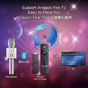 Gigastone] Bluetooth V5.0 Karaoke Microphone Wireless Portable Handheld, Speaker 10W, Voice Change, USB Driver & 3.5mm Jack, Home Party for iOS Android PC All Smartphone