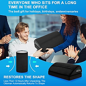 TALSTILA Foot Rest for Under Desk at Work, Office Desk Accessories - Foot Stool, Ergonomic Adjustable Memory Foam Footrest, Under Desk Footrest, for Office Desk & Office Chair - Back & Leg Pain Relief