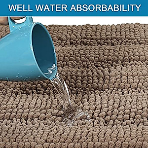 H.VERSAILTEX Item Striped Chenille Rug Pack 2-20" x 32"/17" x 24" and Pack 2-20" x 32"/20" x 20" Bundle