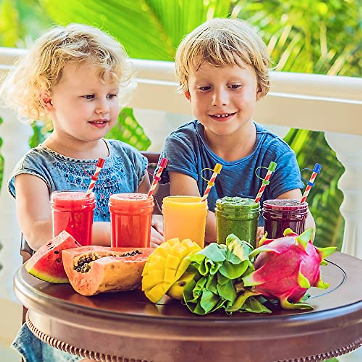 Prasacco 30 Pieces Straw Tips Cover, Colorful Plastic Drinking Straw Caps Reusable Drinking Straw Lids Straw Plug Drinking Dust Cap Drinking Straw Caps for 9 mm（0.35inch） Straws（6 Colors） (30 PCS)