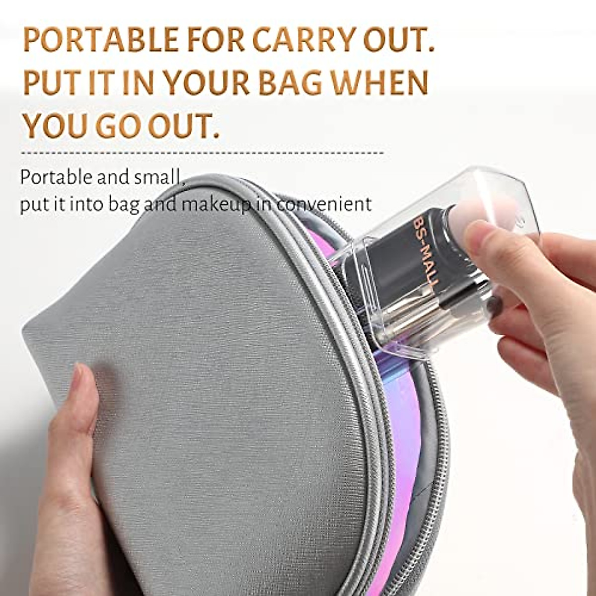 BS-MALL Makeup Brush Set Travel Premium Synthetic Foundation Powder Concealers Eye shadows Blush Makeup Brushes Purse Size With Case (Black)