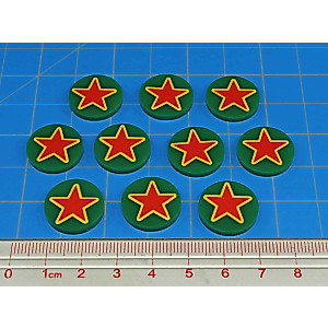 LITKO World War Two Miniature Wargames National Faction Token Game Pieces Compatible with Bolt Action (10) (Russia Red Army)