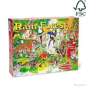 Melissa & Doug Rainforest Floor Puzzle (48 pcs, 2 x 3 feet) - FSC Certified