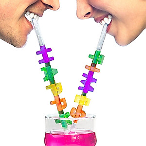 Spelly Straws Interactive Straw, 12.5 x 2.7 x 18.5 cm, Multi-Colour