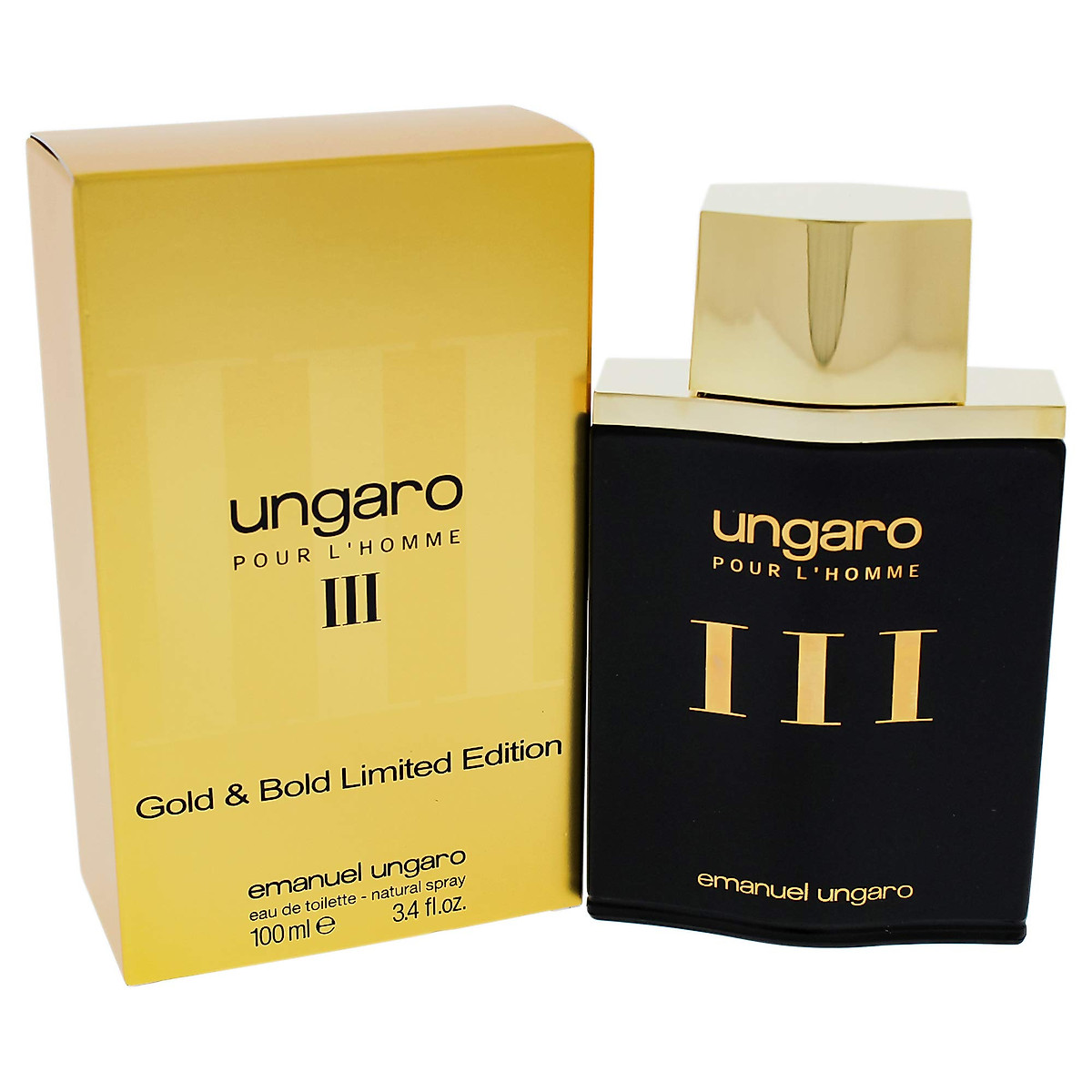 Emanuel Ungaro Ungaro Iii Gold and Bold By Emanuel Ungaro for Men - 3.4 Oz Edt Spray (limited Edition), 3.4 Ounce, UNGIIIM00100ED