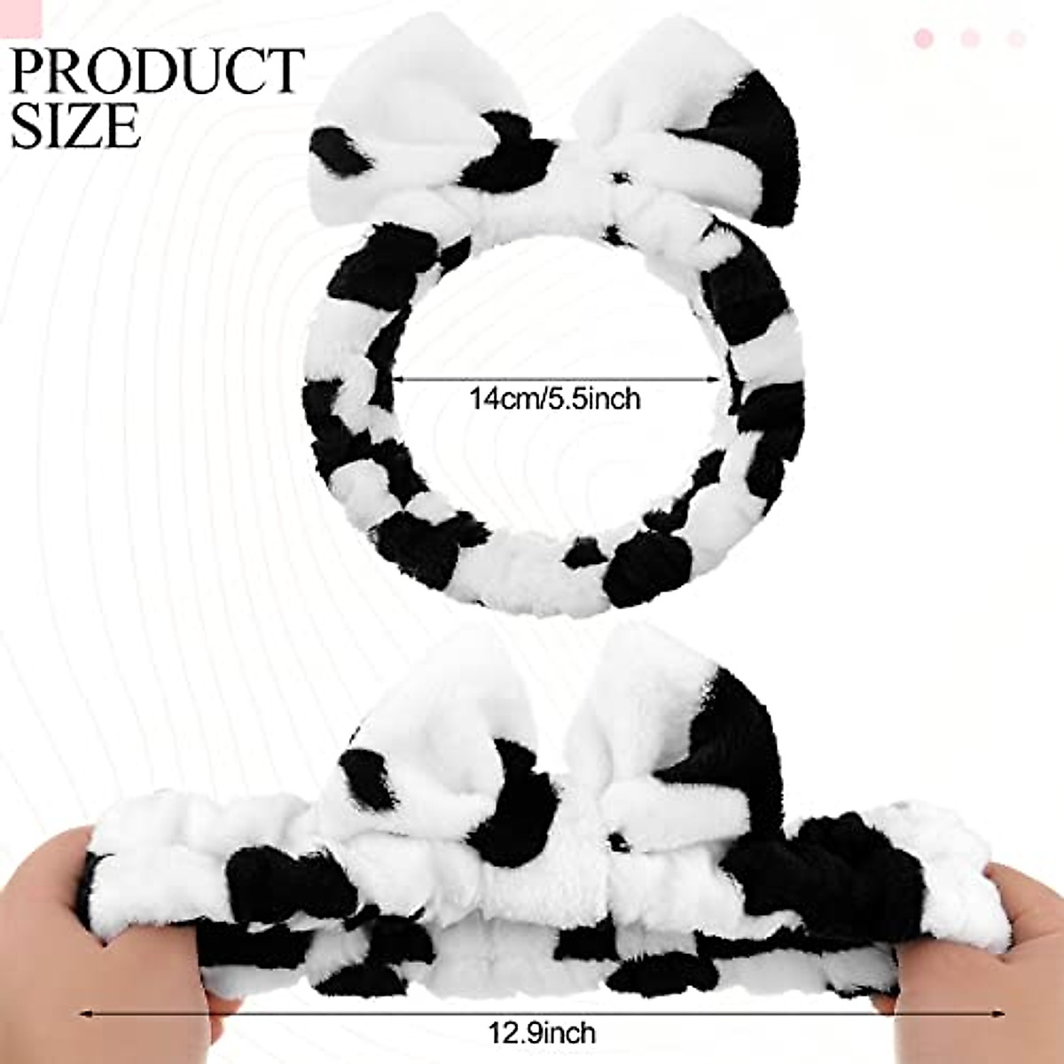 Jutom 6 Pieces Animal Themed Spa Headband Cute Makeup Headband Lovely Ears Hair Band for Washing Face Elastic Cosmetic Head Wrap for Women Girls, 6 Styles