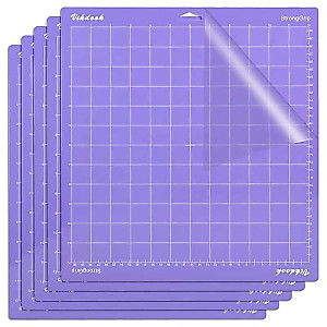 VIKDOOK Cutting Mat for Cricut 12” X12” Strong Grip Sticky for Cricut Mats 5 Pack Purple Color Strong Grip (Strong Grip-12"X12", Purple- 5 Pack)