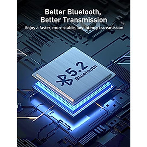 Bluetooth Headphones, Bluetooth 5.2 Stereo aptX Wireless Earbuds Bass Magnetic Neckband IPX7 Waterproof Bluetooth Earbuds Bulit-in Mic with 24H Playtime, Lightweight Earphones for Sport, Gym, Running