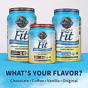 Garden of Life Raw Organic Fit Vegan Protein Powder Vanilla, 28g Plant Based Protein for Weight Loss, Pea Protein, Fiber, Probiotics, Dairy Free Nutritional Shake for Women and Men, 20 Servings