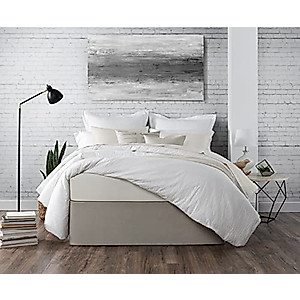 Standard Textile Circa Bed Wrap, Modern Bed Skirt Alternative with Bamboo Core, Haze, Queen