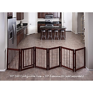 Primetime Petz 33233 Extension Kit for 360 Configurable Walk Through Folding Pet Gate ,Walnut,30"