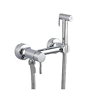 ifgswopq Brass Bidet Faucet Gold Toilet Faucet Handheld Toilet Bidet Sprayer Hygienic Shower Hot and Cold Mixer Shower Head (Color : A5090GN) (A5090)