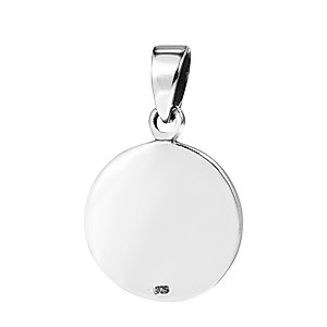 AeraVida Round Allah in Arabic Symbol & Muslim Islamic God .925 Sterling Silver Pendant Amulet | Religious Ornament for Jewelry Gift