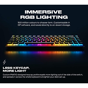 FNATIC STREAK65 - Compact RGB 60 Gaming Mechanical Keyboard - Speed Switches - 65% Layout (60 65 Percent)- Low Profile - Esports Keyboard (US Layout, QWERTY)