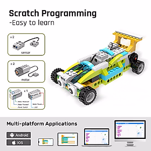 Coding Robot Kit for Kids Ages 6+, 200+ in 1 APP Control Dinosaur Robot Toy, Educational Scratch Programming Robotic Kit with 47 Video Courses,Birthday for Boys Girls(600 Blocks)