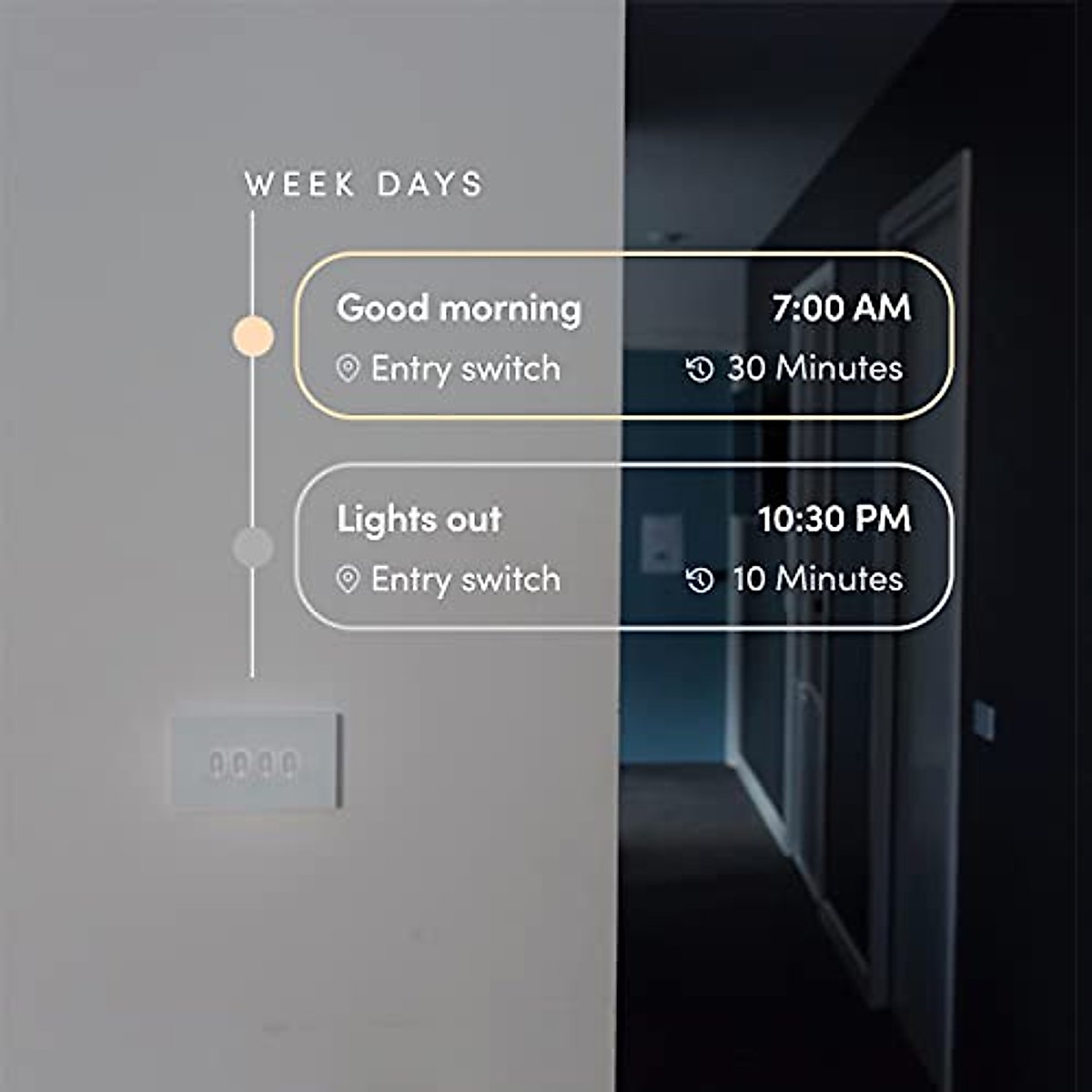 LIFX Smart Switch, 4 Button in-Wall Wi-Fi Smart Touch Glass Switch (White)