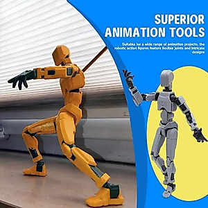 MerryXD 6 Pack Assembly Completed T13 Action Figure,Dummy Nova Titan Lucky 13 Action Figure 3D Printed Multi-Jointed Movable Toy