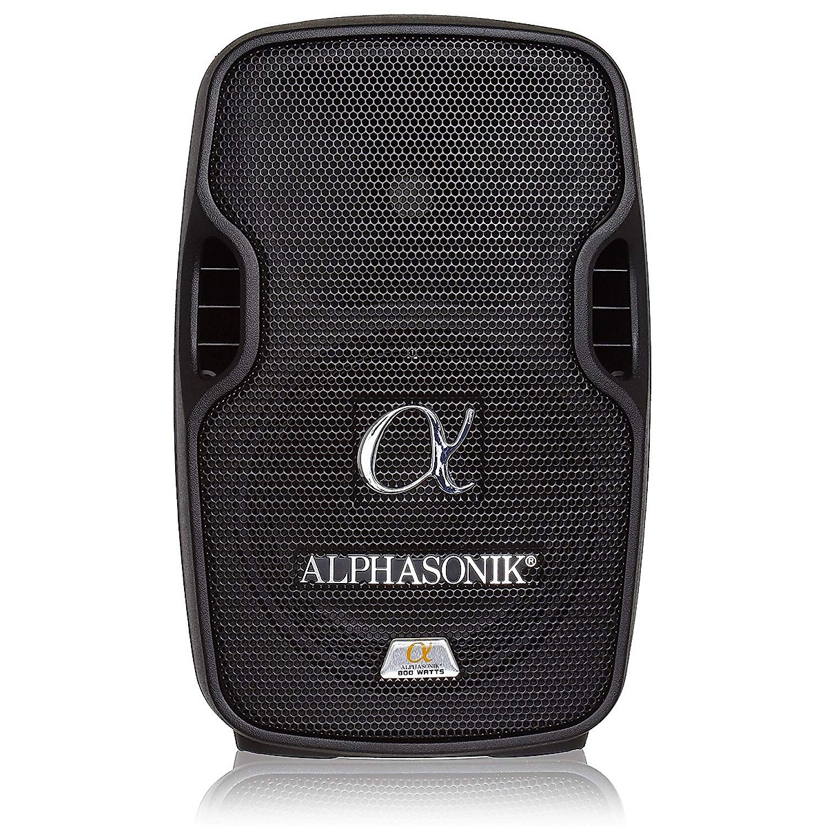 Alphasonik 8" Portable Rechargeable Battery Powered 800W Pro DJ Amplified Loud Speaker with 2 Wireless Microphones Echo Bluetooth USB SD Card Aux MP3 FM Radio PA System LED Ring Karaoke Tripod Stand