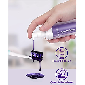 Dental Purple Toothpaste for Teeth Whitening, Tooth Stain Removal, Tooth Paint Booster for Brightness and Reduce Yellowing