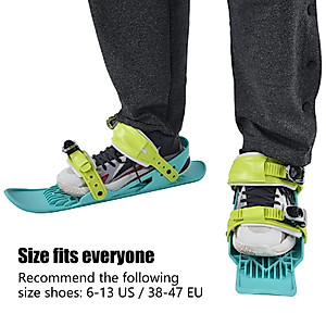 Snow Shoes,Freeride Snowboards Snowshoe Bindings Quick Release Binding Snow Shoes 1 Pair Mini Ski Skates Portable Adjustable Snowboard Shoe